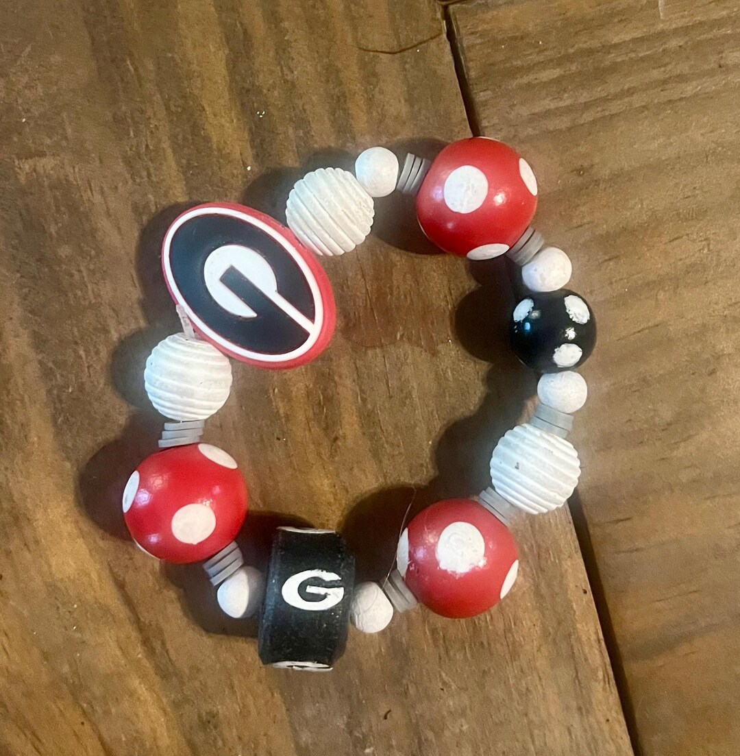 Georgia Bulldogs Colors Beaded Bracelet - Etsy