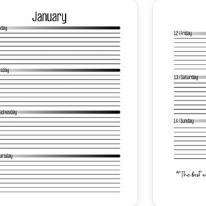PDF Printable 2024 Weekly Planner - Horizontal Days - Etsy