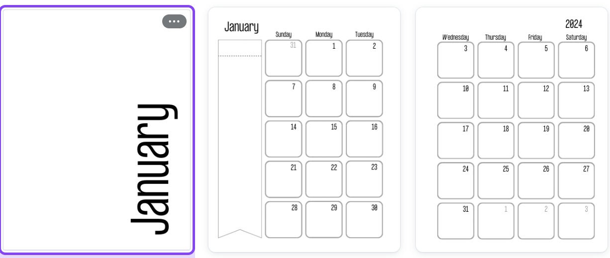 PDF Printable 2024 Weekly Planner - Vertical Days 4 Sections - Etsy