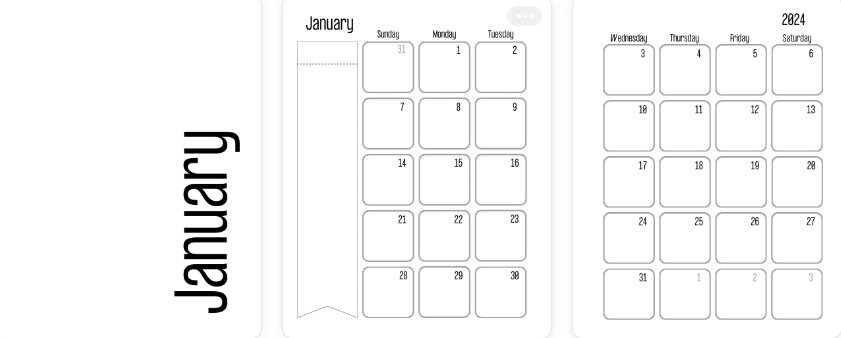 PDF Printable 2024 Weekly Planner - Horizontal Days - Etsy