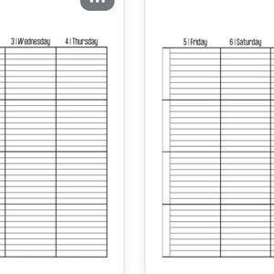 PDF Printable 2024 Weekly Planner - Vertical Days 4 Sections - Etsy