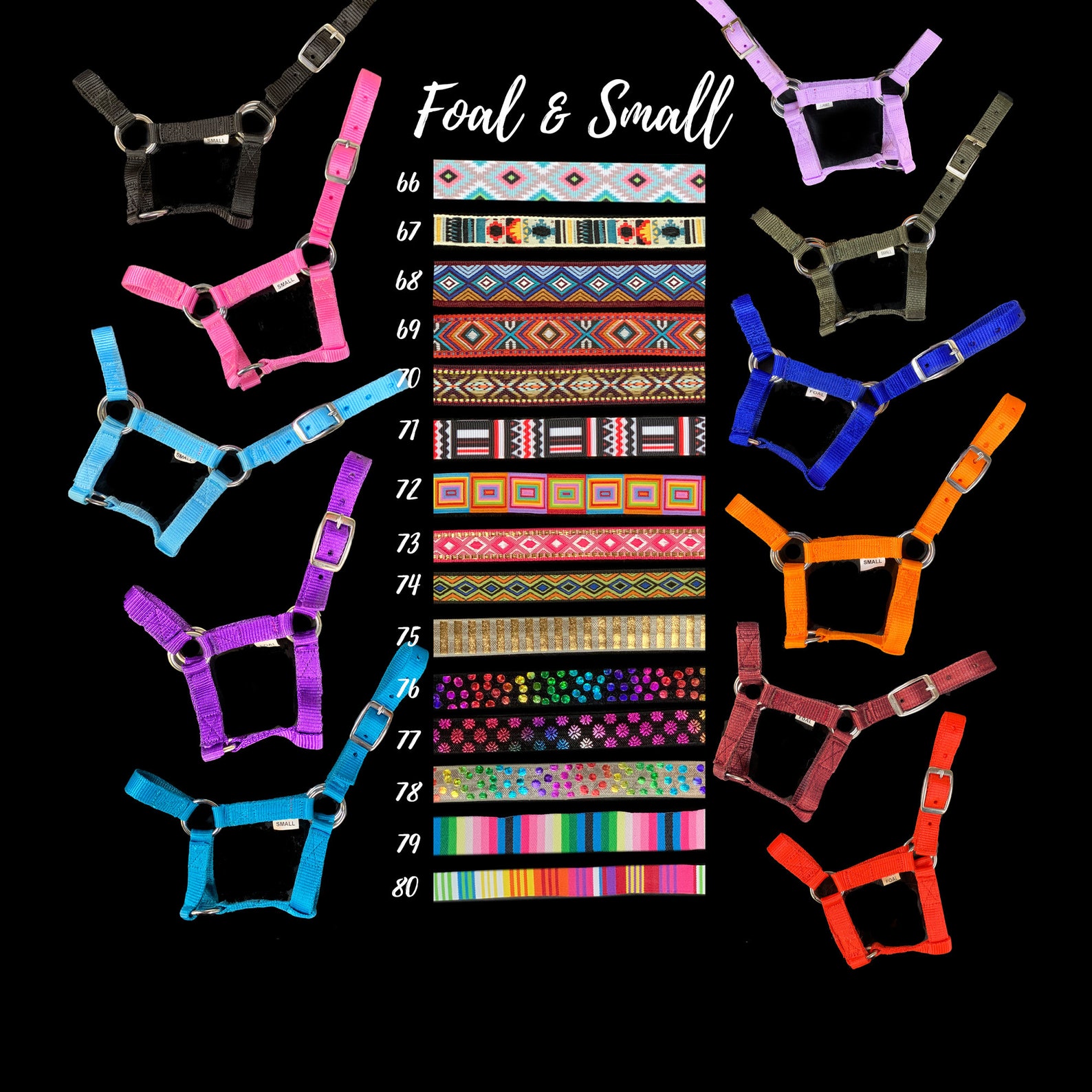 Miniature Donkey Foal & Small Size Halter W/ Overlay choose - Etsy