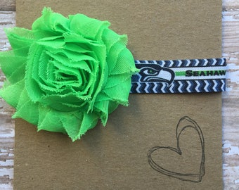 Seattle Seahawks perler bead art. Finished