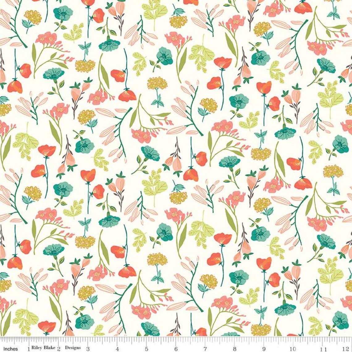 Midsummer Meadow Main in Cream Floral Fabric by Katherine - Etsy