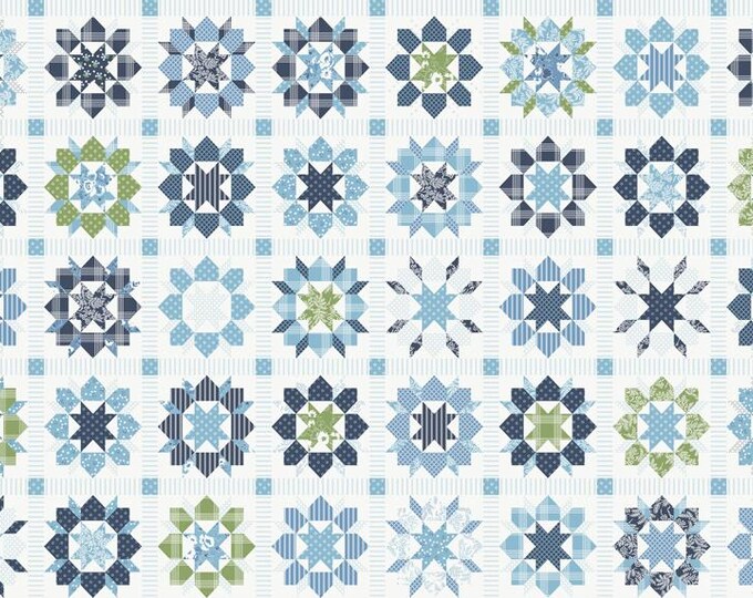 Nantucket Summer Swoon Cheater Print Fabric 54" by Camille Roskelley ...