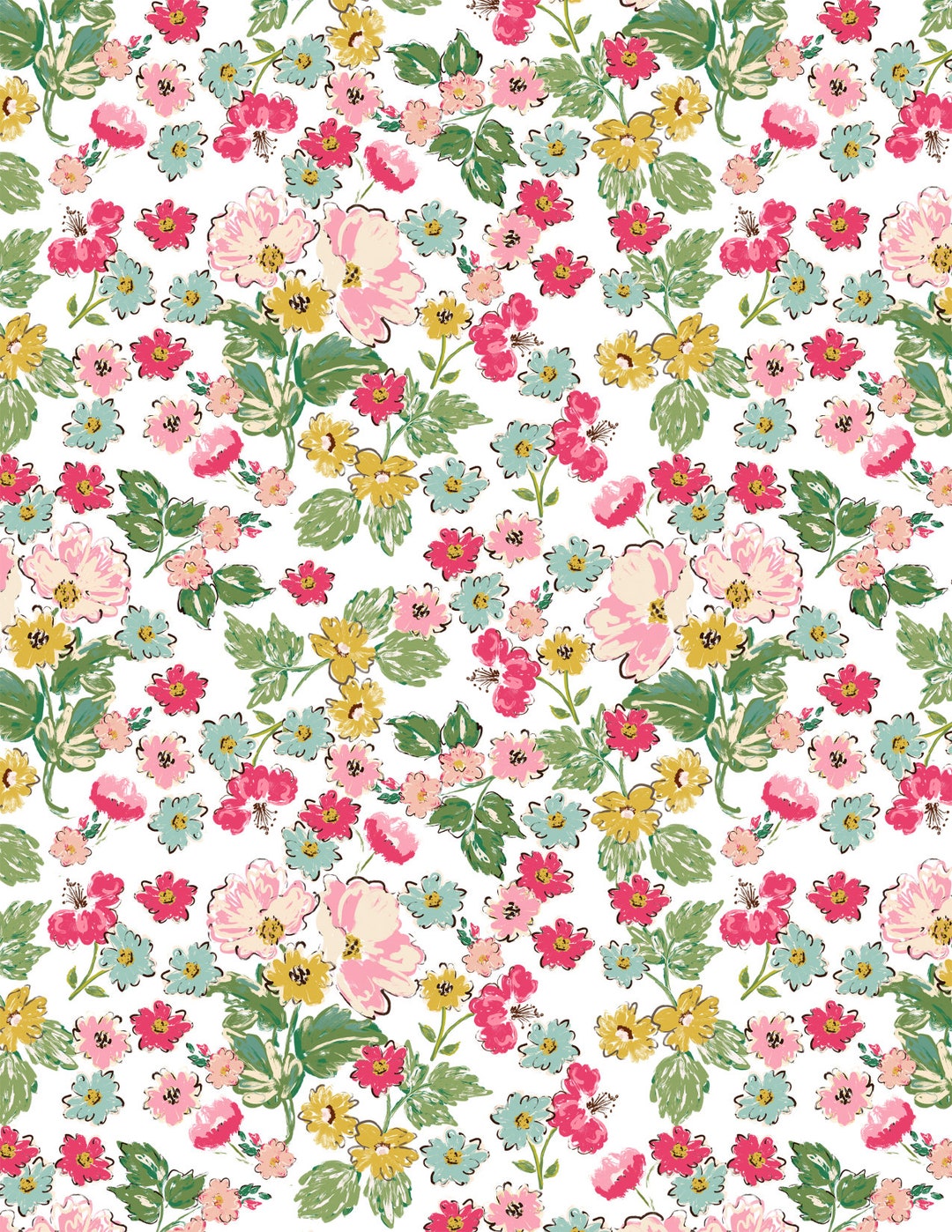 Bloom True Flower Girl in White Multi Fabric by Poppie Cotton - Etsy