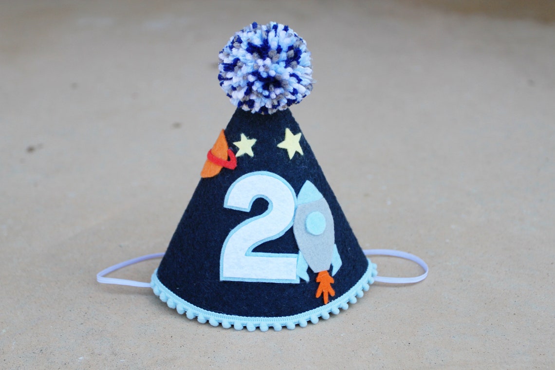 Boys Space Party Birthday Hat Rocket Birthday Hat First | Etsy