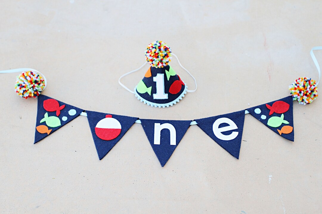 Fish First Birthday Hat - Ofishally One Birthday Party Hat - Big One ...