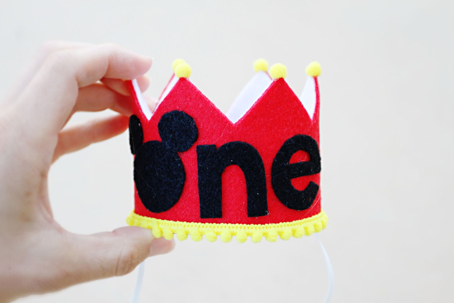 Boys 1st Birthday Mouse Crown Boys First Birthday Mouse Felt - Etsy