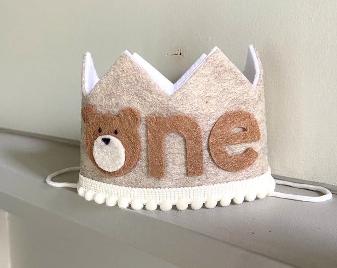 Teddy Bear First Birthday Crown- Beary 1st Birthday Party- Bear ...