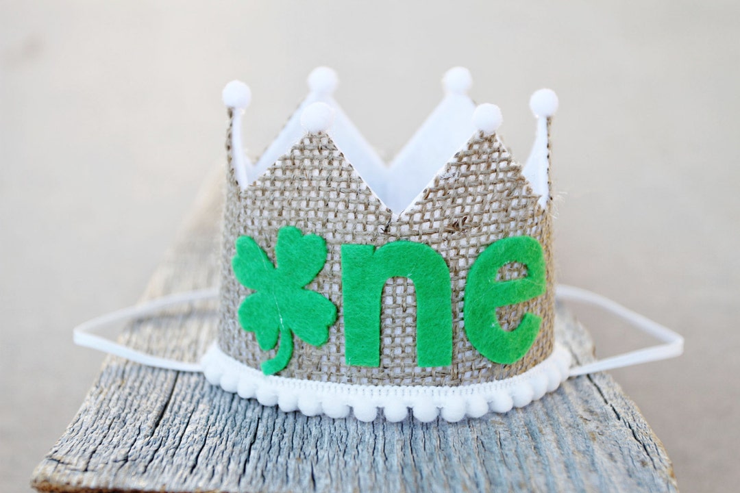 St. Patricks Birthday Crown 1st Birthday Crown Lucky One First Birthday ...