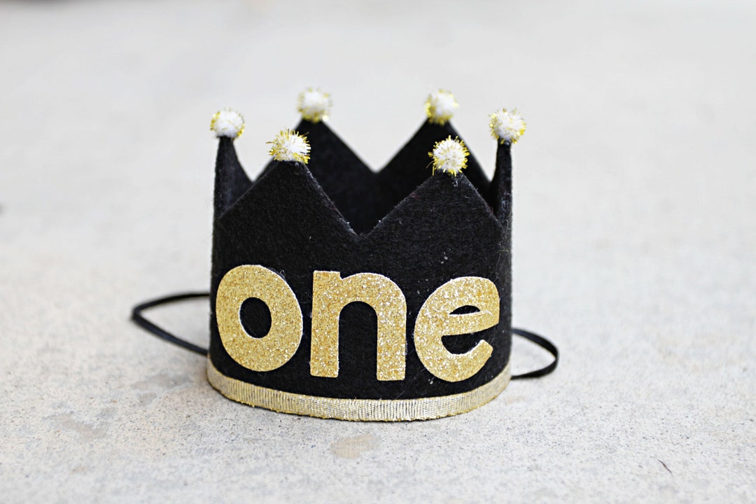 1st Birthday Crown Wild One Crown Mr. Onederful Crown Black and Gold ...