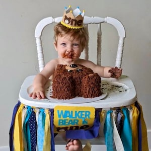 Teddy Bear First Birthday Crown Beary 1st Birthday Party - Etsy