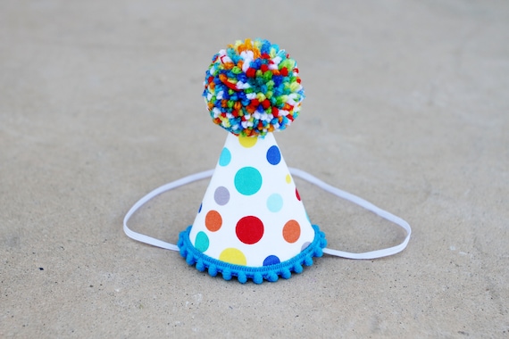 Birthday Party Hat Boy First Birthday Hat-primary Colors Mini - Etsy