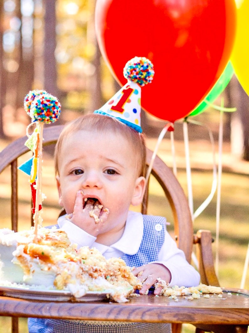 Birthday Party Hat Boy First Birthday Hat-primary Colors Mini - Etsy