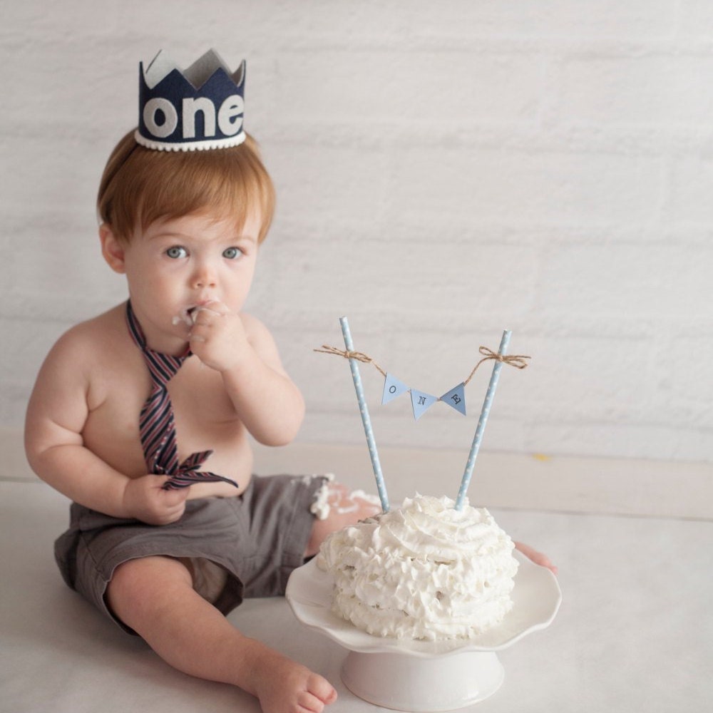 Boy 1st Birthday Cookie Crown Boys First Birthday Cookies - Etsy