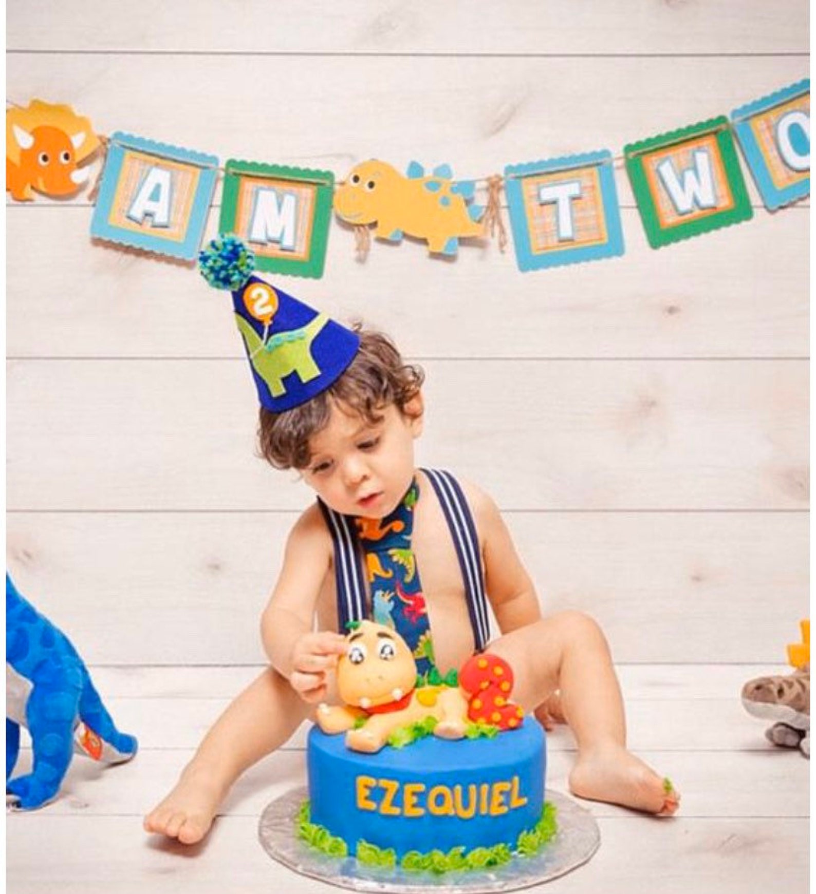 Dinosaur Birthday Party Hat Dino 1st Birthday Hat Cake - Etsy