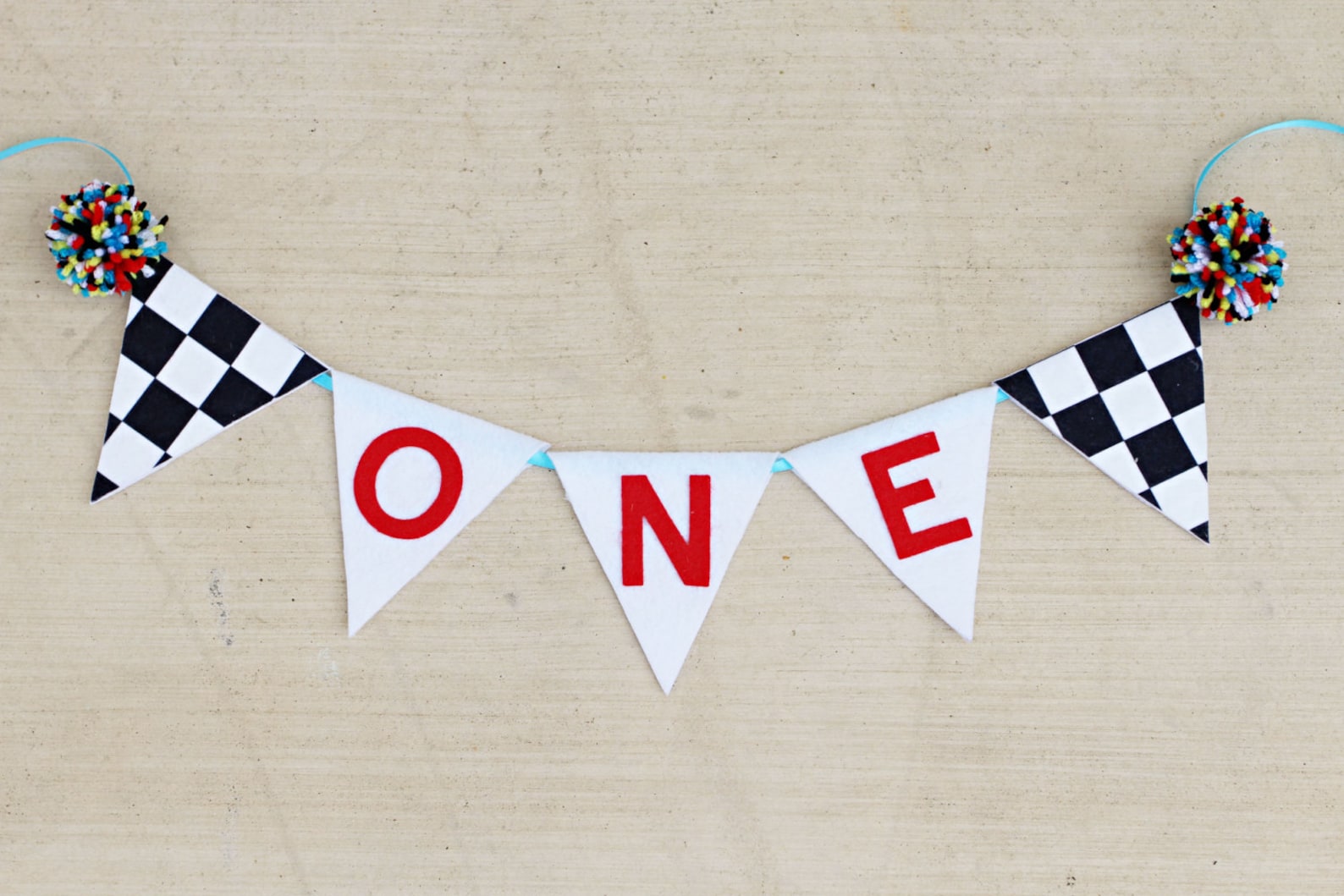 Boys 1st Birthday Car High Chair Banner - Race Car Party High Chair ...