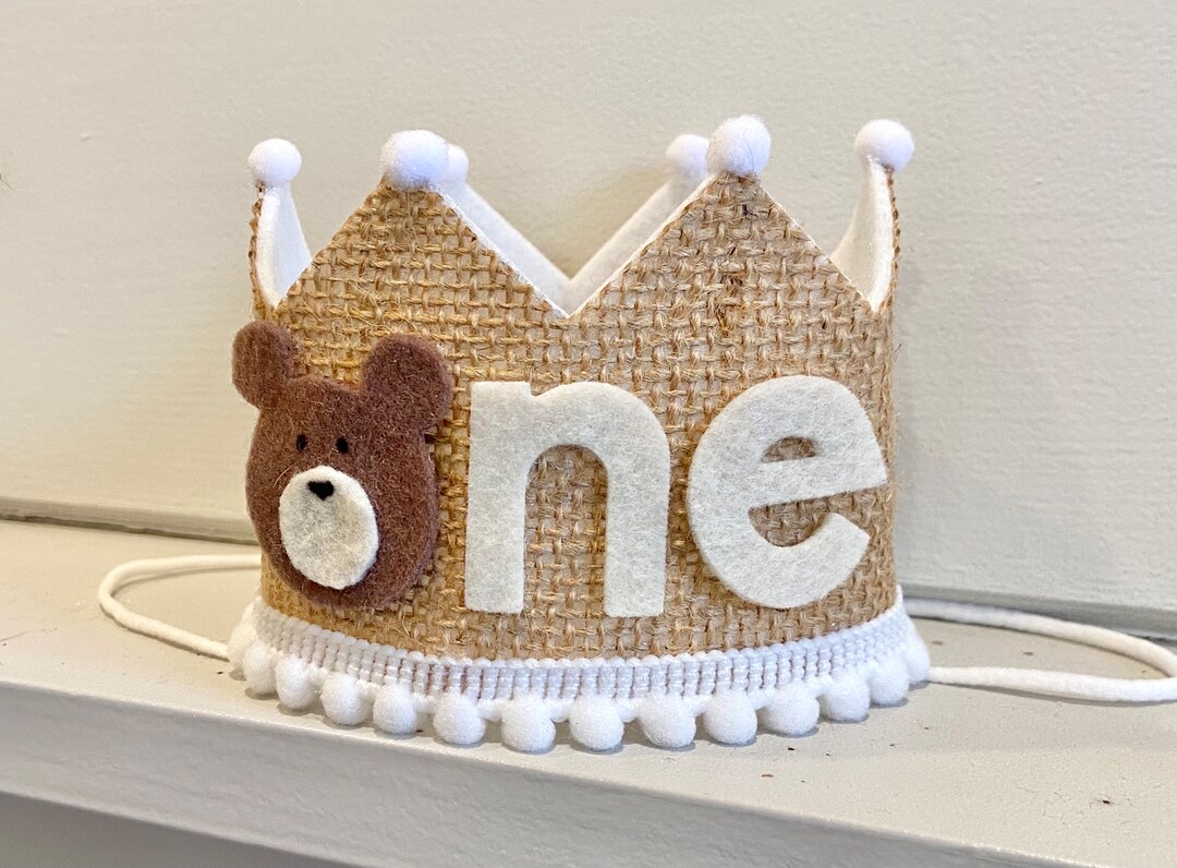 Teddy Bear First Birthday Crown Beary 1st Birthday Party - Etsy