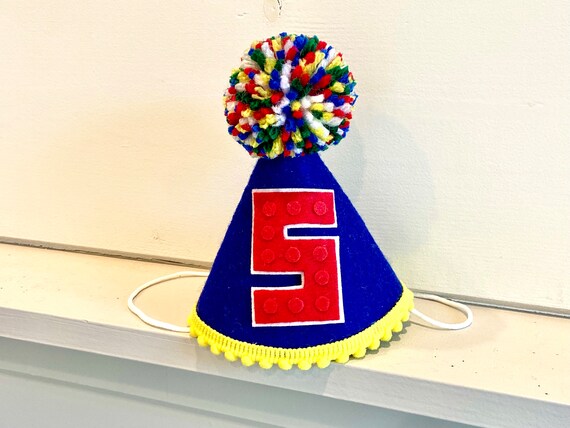 Brick Birthday Party Hat - Building Blocks Birthday Hat - Building ...