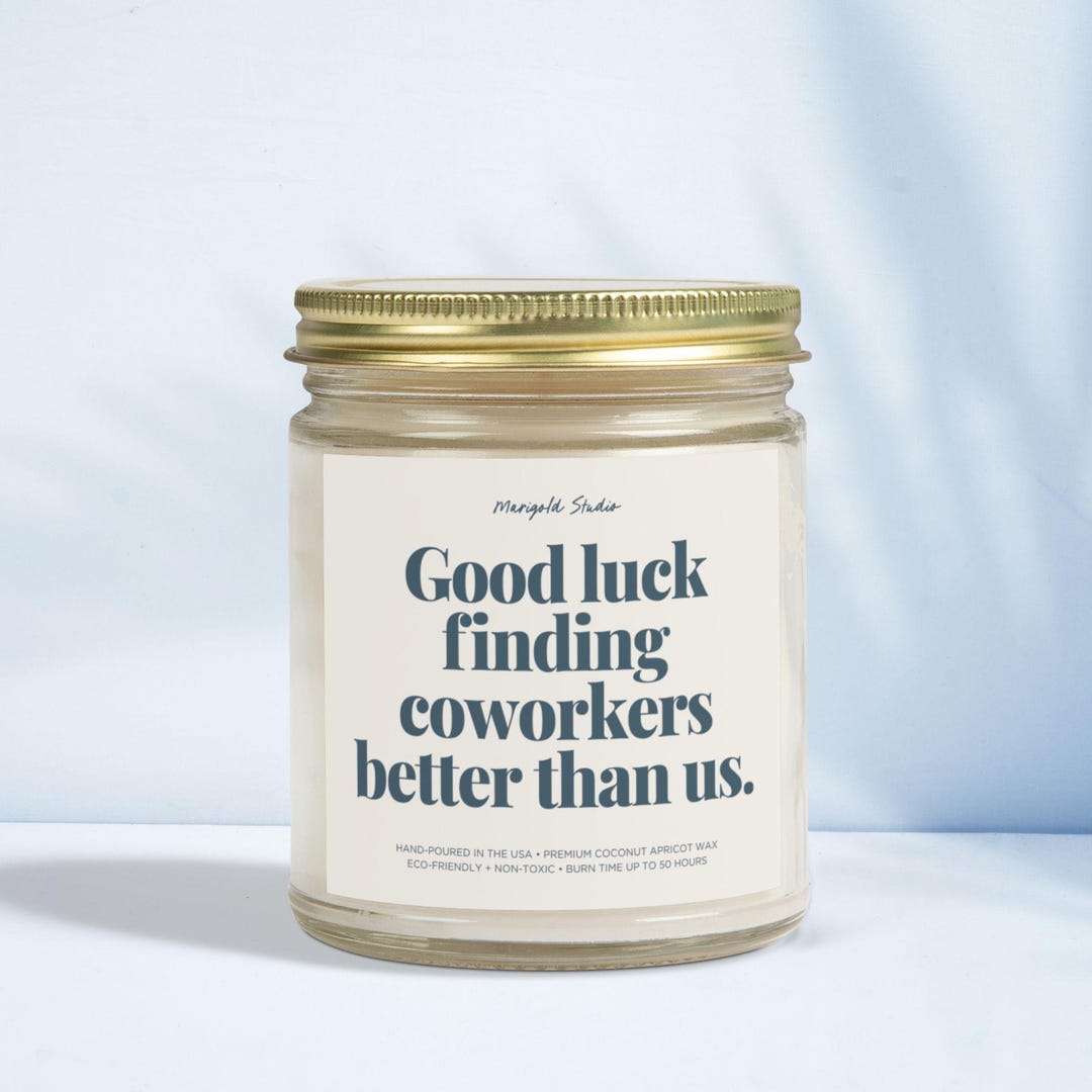 Coworker Farewell Candle New Job Gift, Funny Promotion Gift, Sarcastic ...
