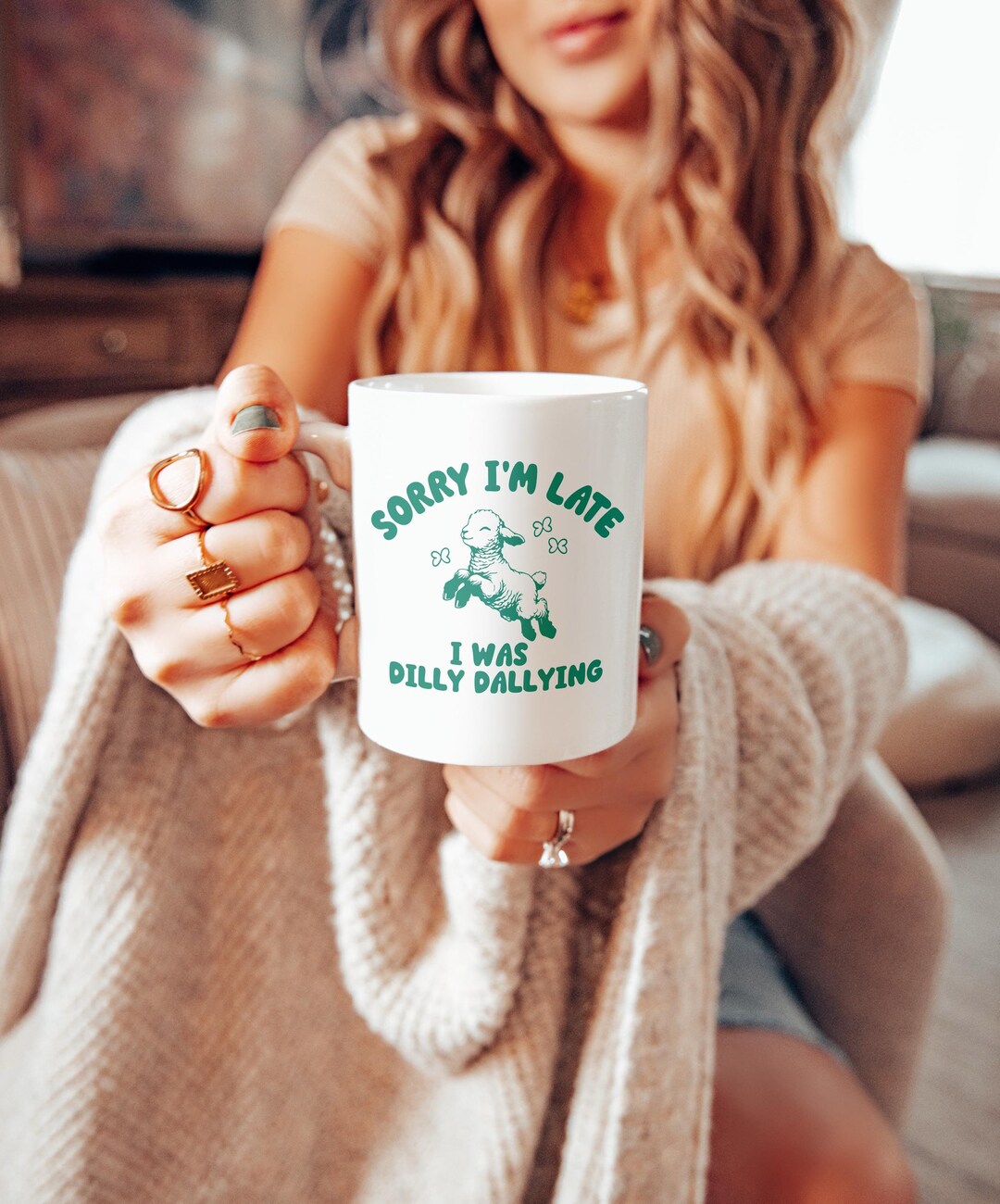 Sorry I'm Late I Was Dilly Dallying Funny Mug Gift Kawaii Mug for ...