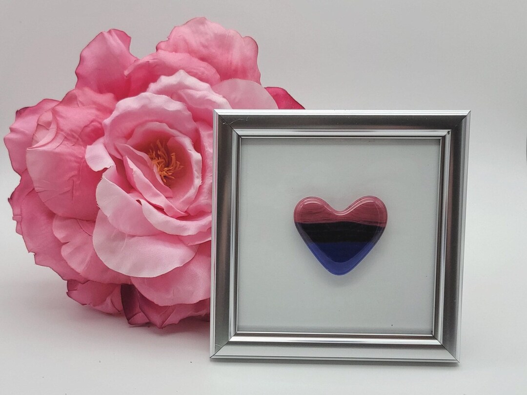 Bisexual Pride Heart Gift for Bisexual Subtle Pride Decor for Bi Folks ...