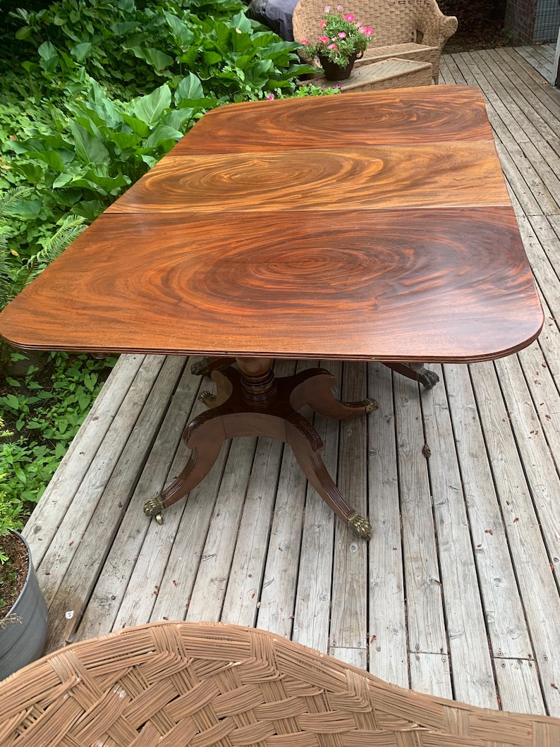 Regency Dining Table 1800's Three Pedestals - Etsy