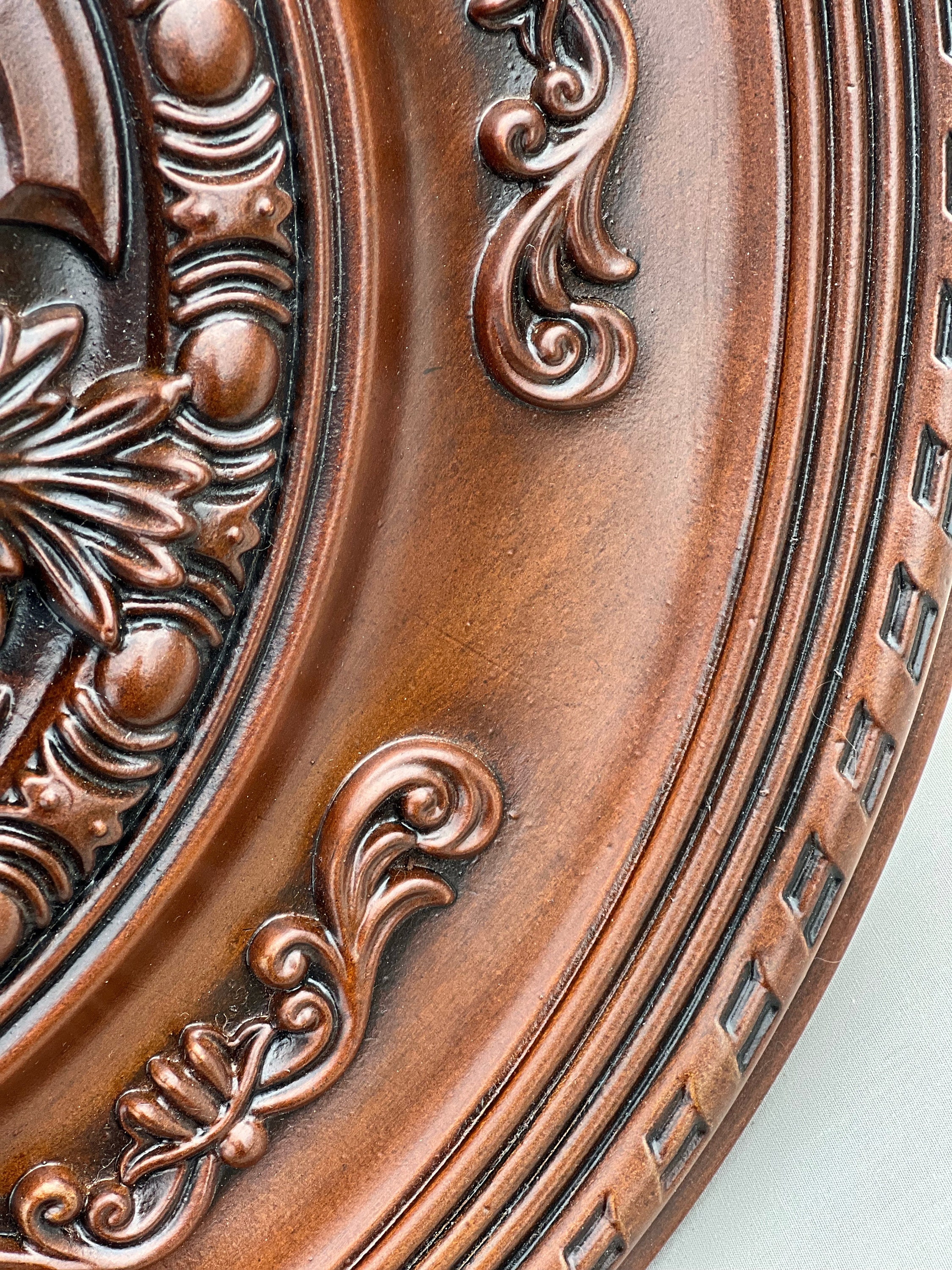 Traditional Cherry Ceiling Medallion 20 Faux Wood Grain Hand Painted by ...