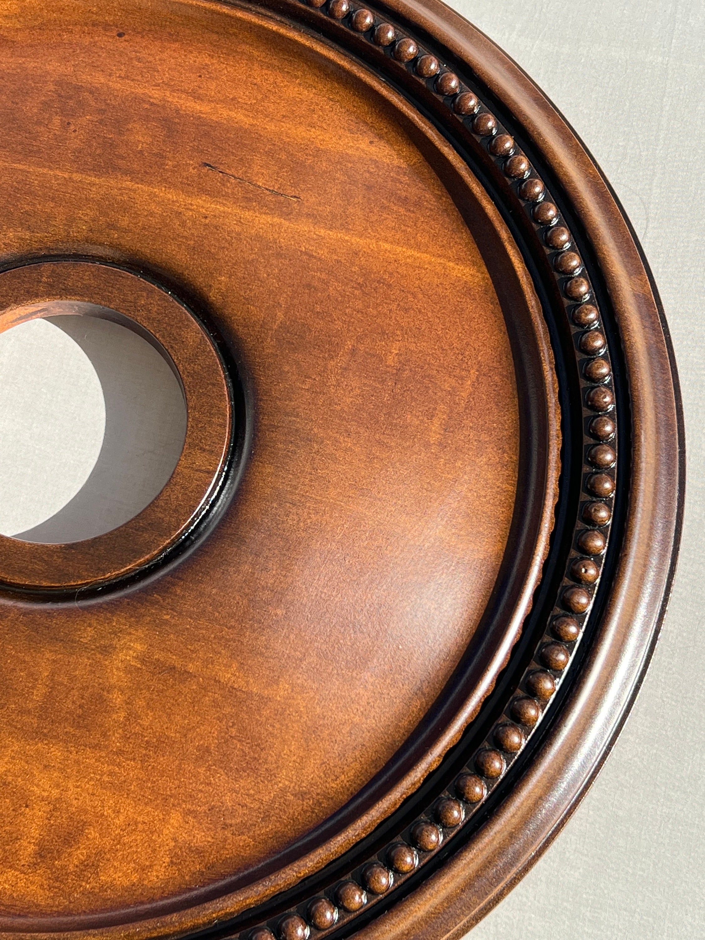 18 Inch Ceiling Medalion Hand Painted Cherry Wood Grain by Me - Etsy