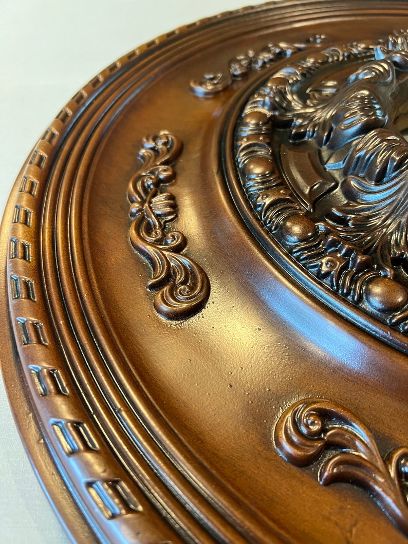 Traditional Cherry Ceiling Medallion 20 Faux Wood Grain Hand Painted by ...