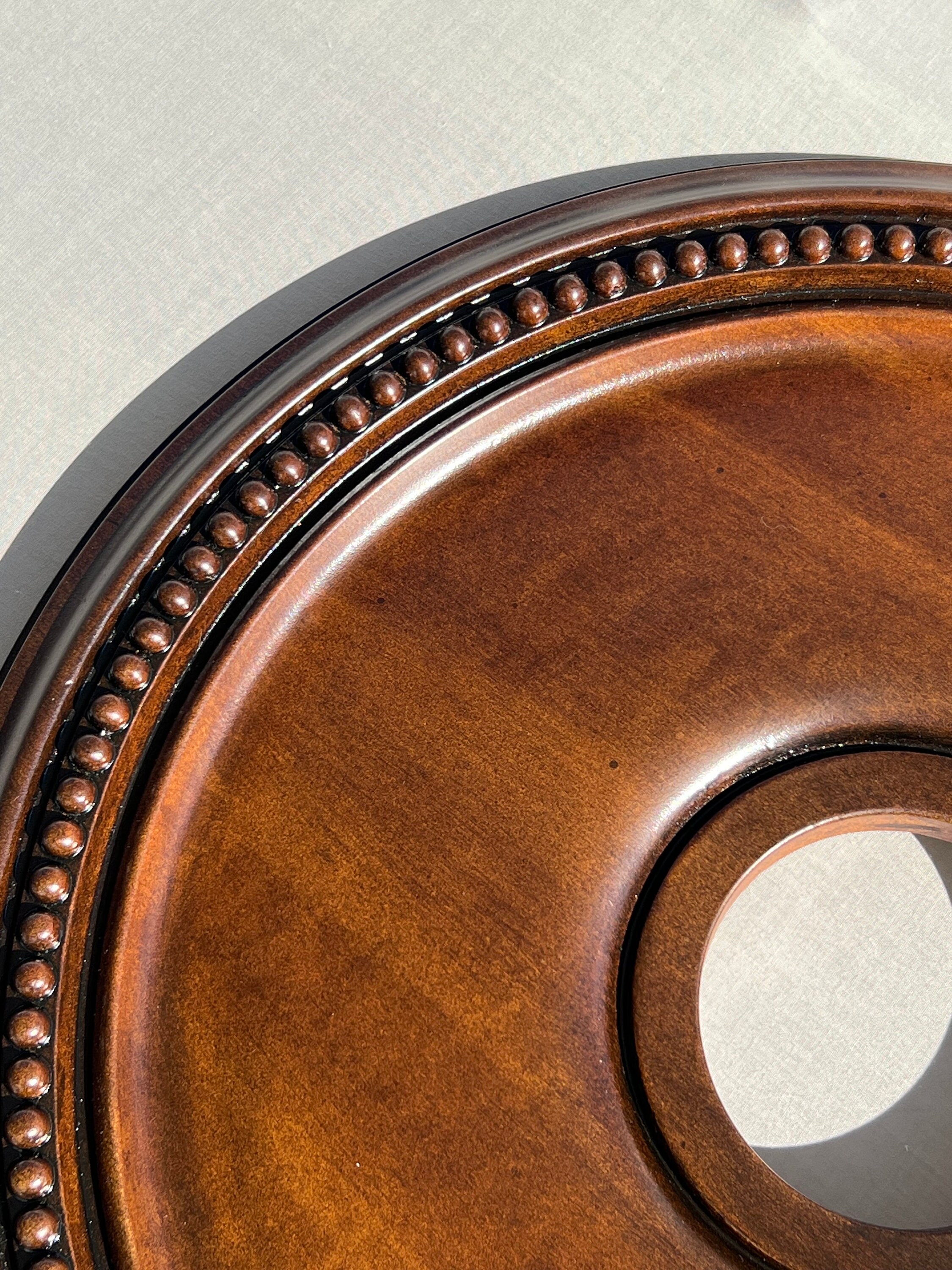 18 Inch Ceiling Medalion Hand Painted Cherry Wood Grain by Me - Etsy