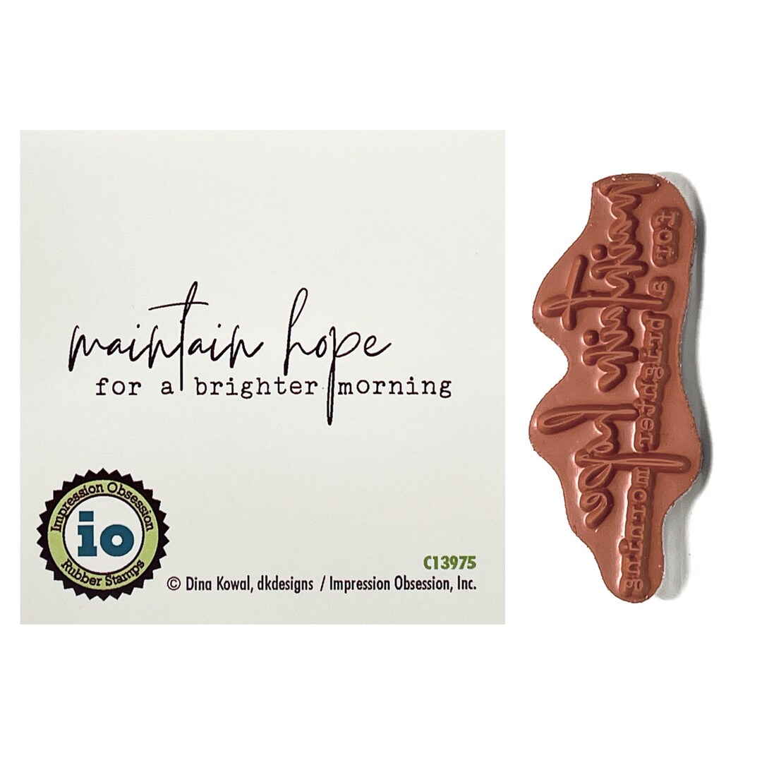 Maintain Hope Cling Rubber Stamp Words Sentiment by Impression - Etsy