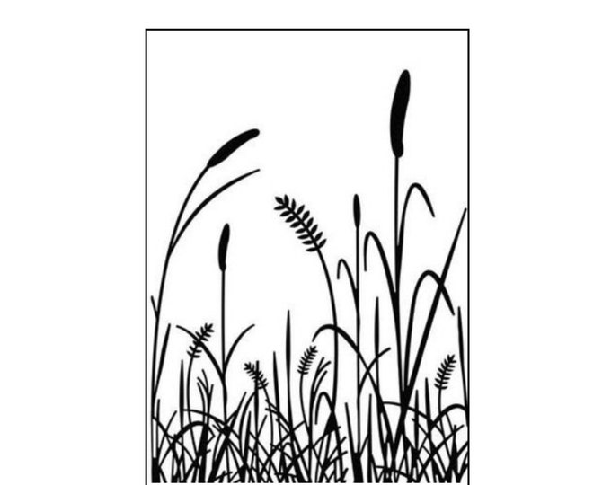 Embossing Folder Cattails by Darice Craft Folders Cuttlebug,sizzix ...