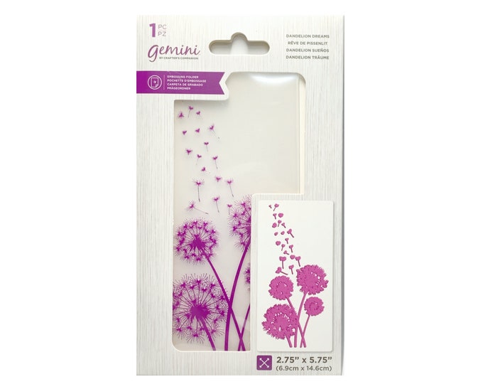 Embossing Folder Dandelion Dreams Crafters Companion Flowers Wishes ...