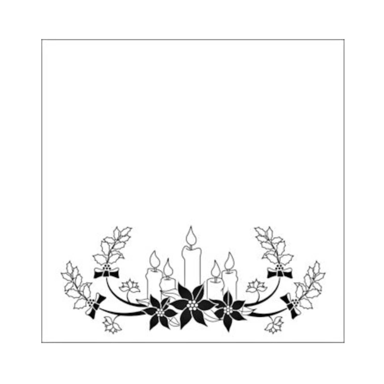 Embossing Folder Christmas Candle Border Nellie Snellen - Etsy