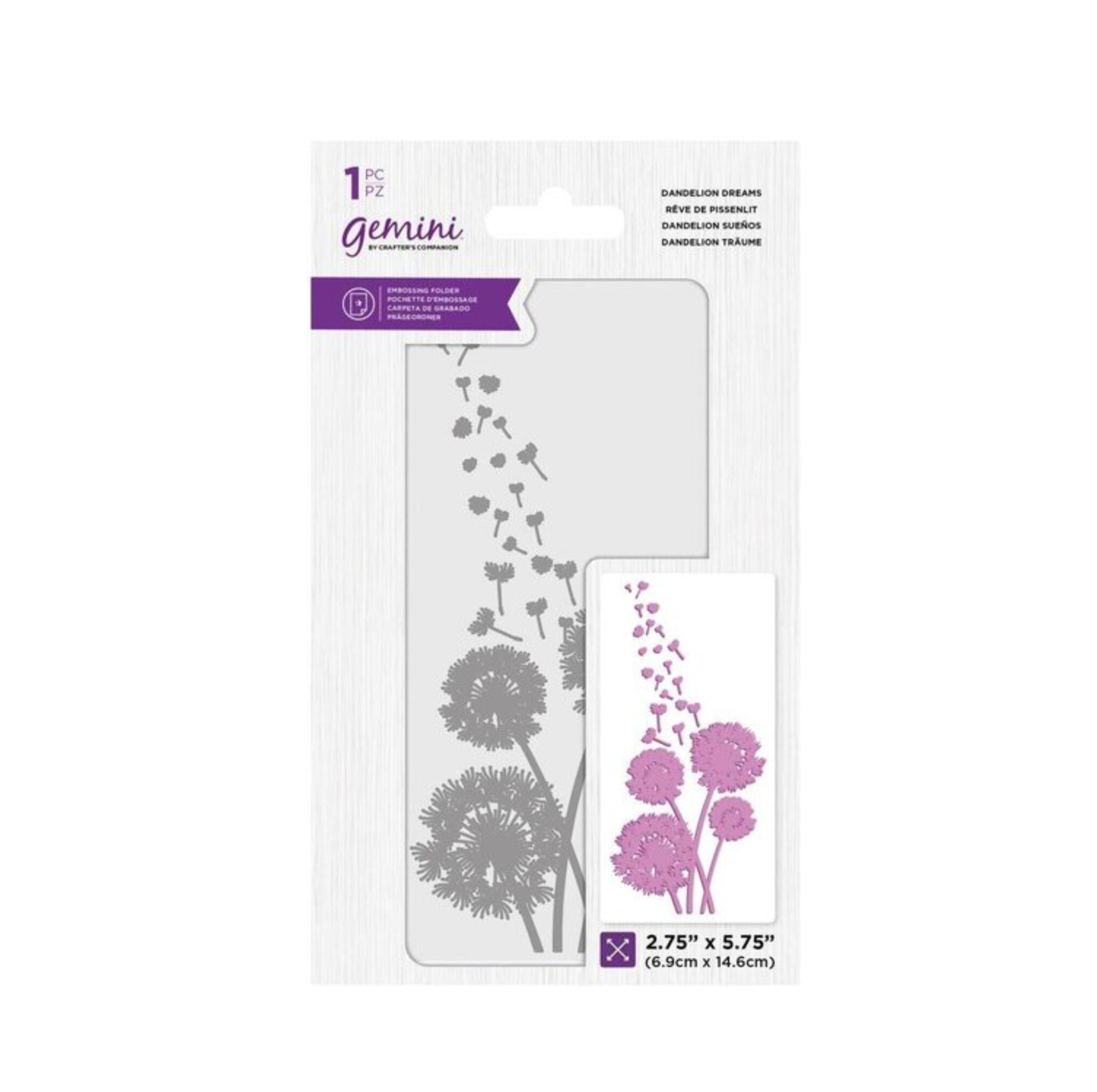 Embossing Folder Dandelion Dreams Crafters Companion Flowers | Etsy