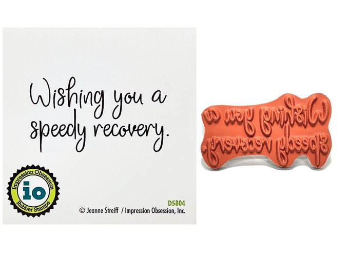 Get Well Rubber Stamp Words Speedy Recovery by Impression - Etsy