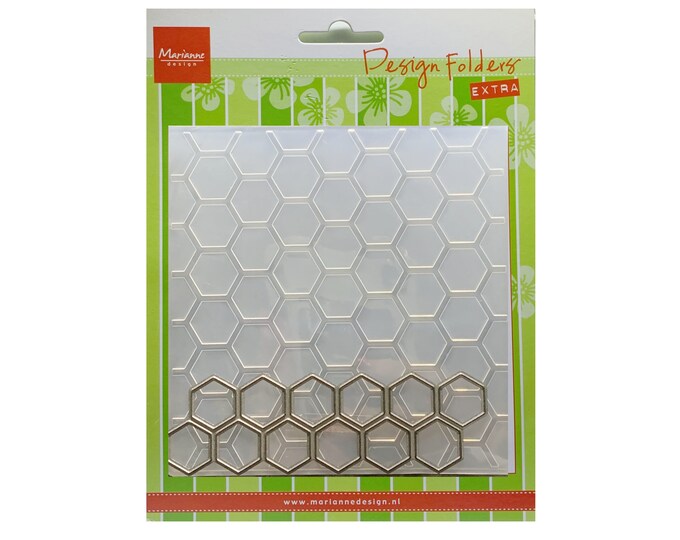 Chicken Wire Embossing Folder & Die by Marianne Craft Folders Universal ...