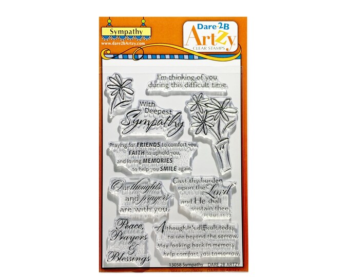 Words Cling Clear Rubber Stamp Sympathy by Dare 2B Artzy Craft Stamps ...