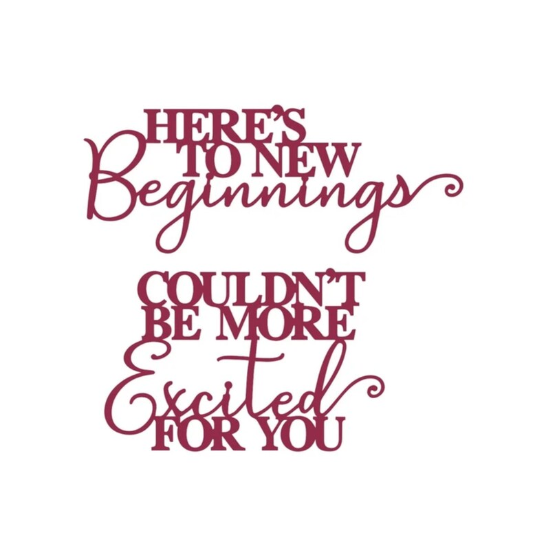 Congratulations Metal Die Cut New Beginnings Words Creative - Etsy