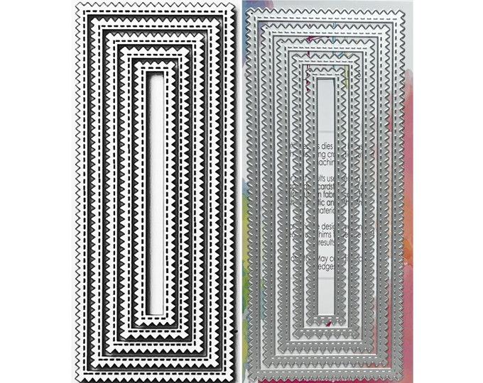 Slimline Zig Zag Stitched Frame Metal Die Cut by Tutti Designs Cutting ...