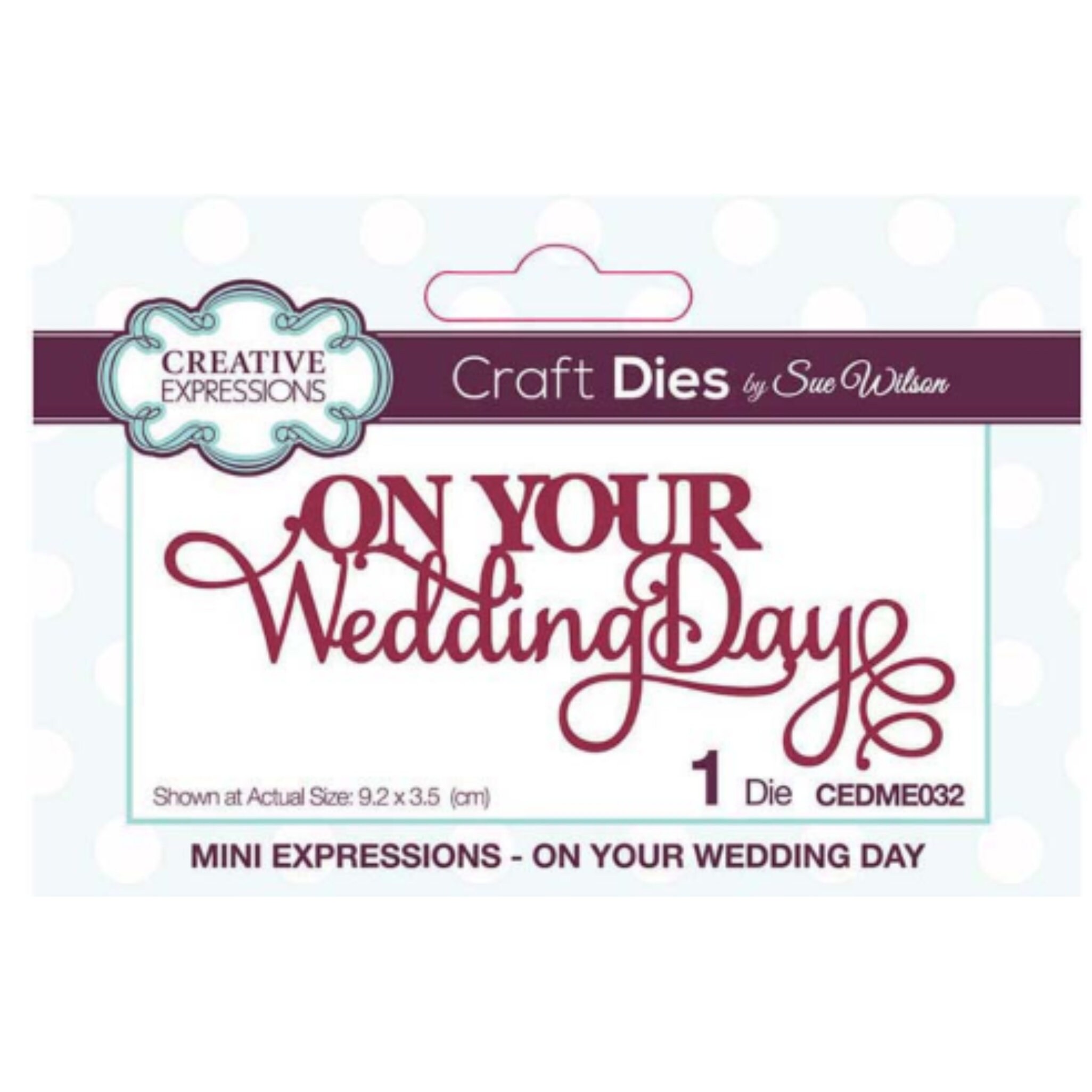On Your Wedding Day Metal Die Cut Words Creative Expressions Etsy