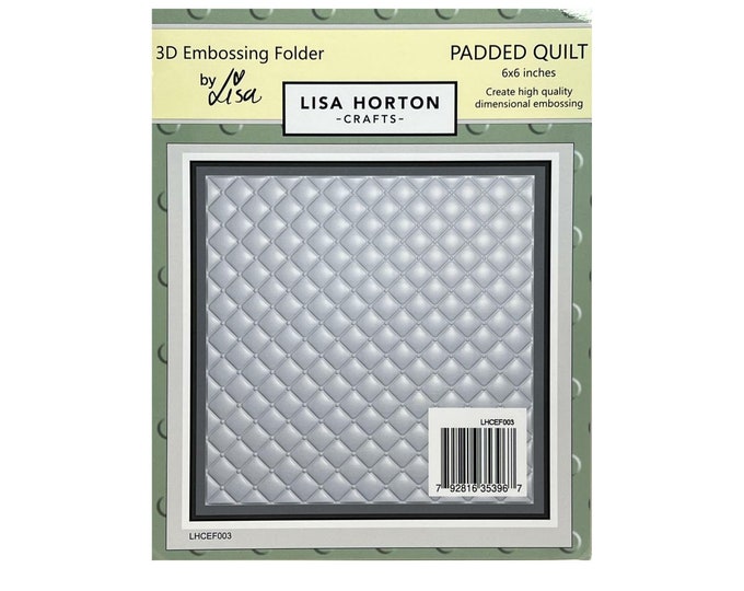Padded Quilt 3D Embossing Folder Lisa Horton Diamond Craft Folders ...