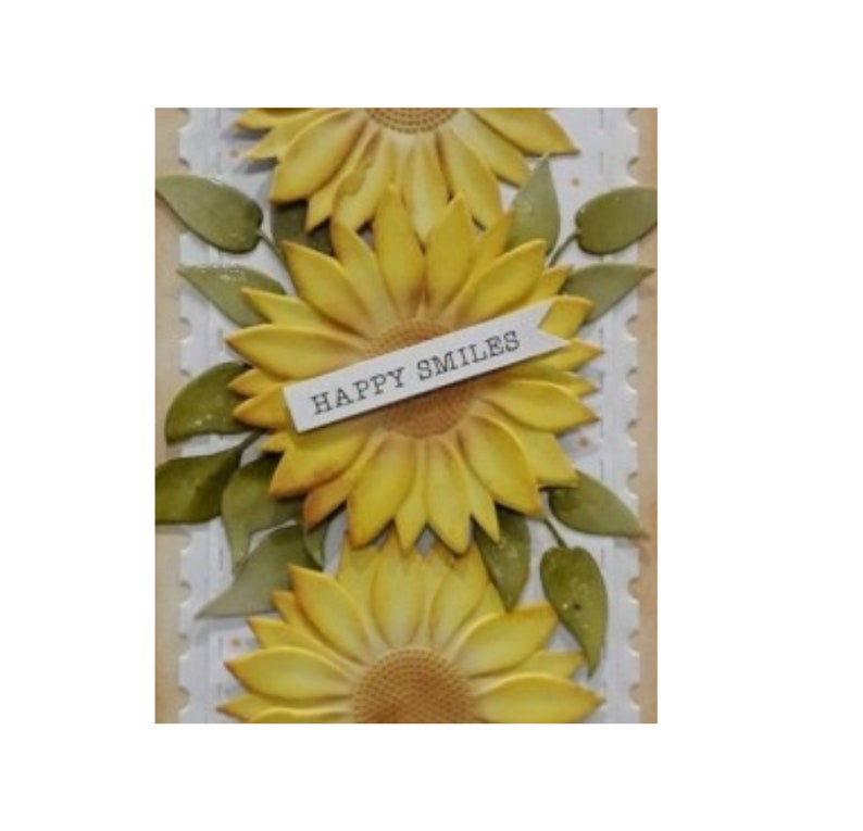 Sunflower Embossing Folder 3D Lisa Horton Flower Craft Folders - Etsy