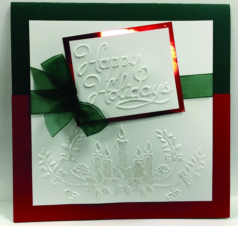 Embossing Folder Christmas Candle Border Nellie Snellen - Etsy