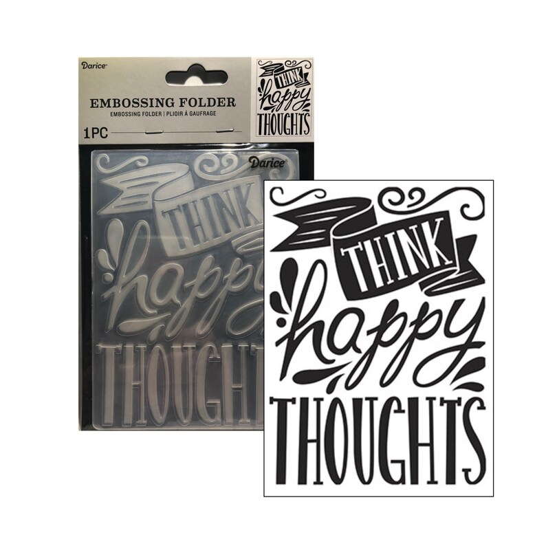 Embossing Folder Happy Thoughts by Darice Craft Folders - Etsy