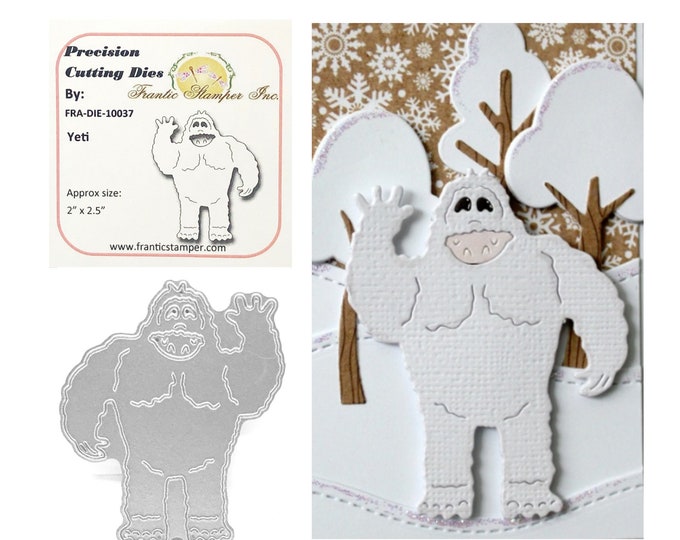 Yeti Metal Die Cut Frantic Stamper Cutting Dies Big Foot Monster FRA ...
