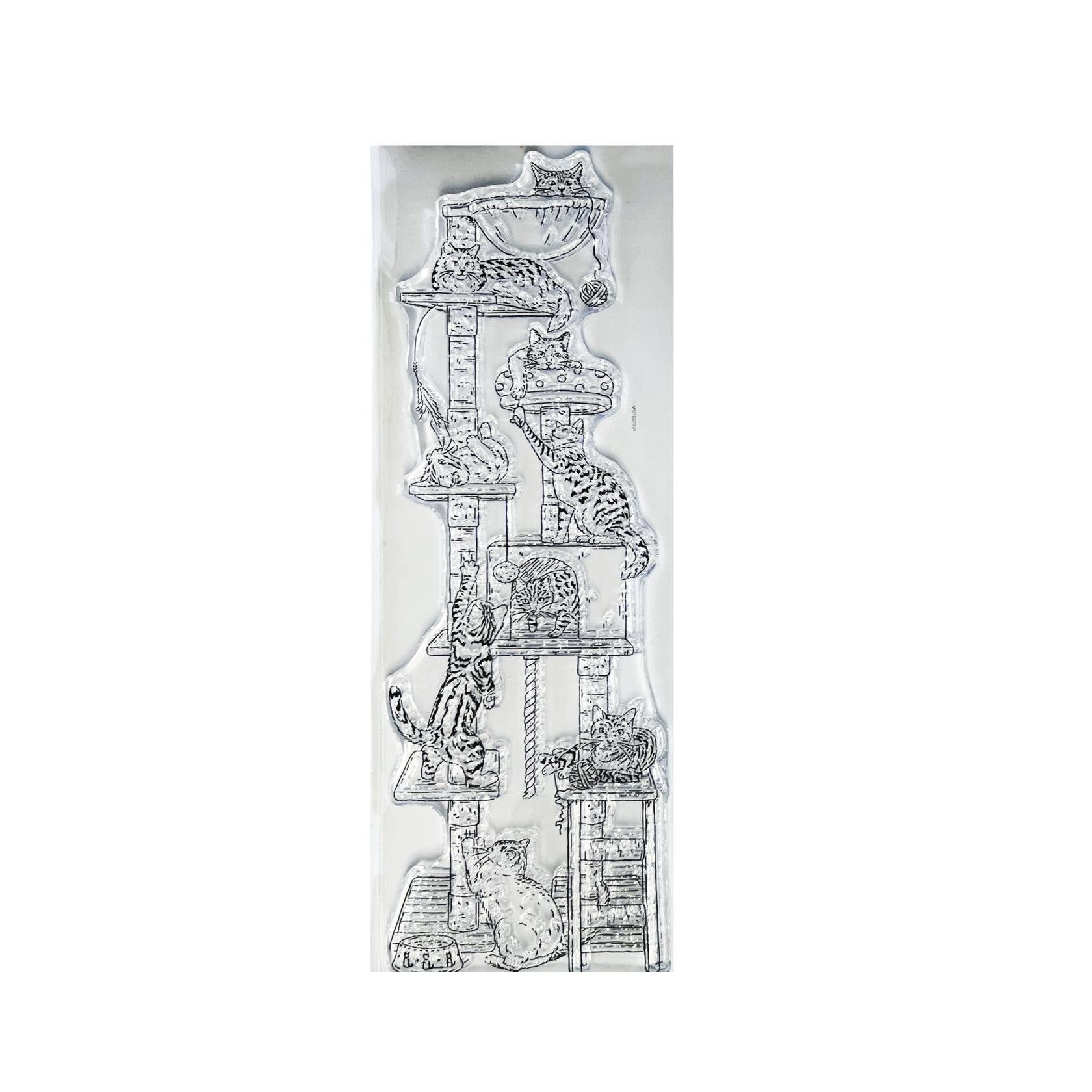 Cat Rubber Stamp Climbing Frame Hunkydory Cling Clear Stamps - Etsy