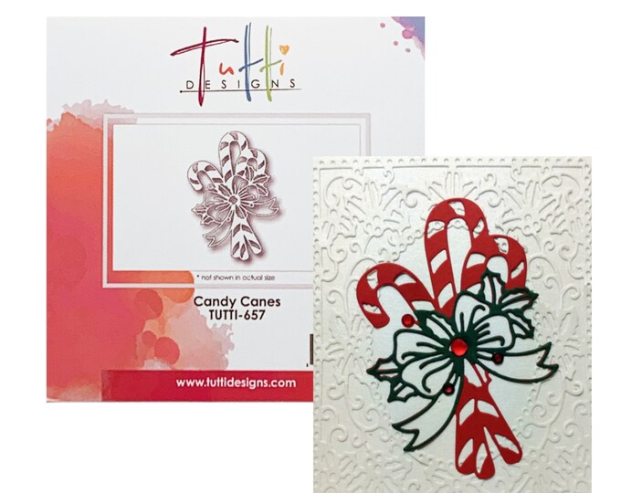 Candy Canes Metal Die Cut Christmas Tutti Design Cutting Dies Handmade ...